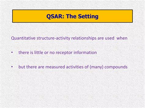Quantitative Structure Activity Relationships Pptx