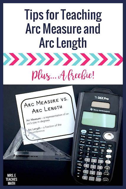 Arc Length Vs Arc Measure Teaching Geometry High School Math