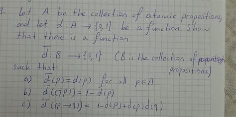 Solved Let A ﻿be The Collection Of Atomic Propositions And