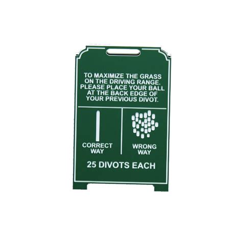 Proper Divot Pattern Easel Laminated Plastic 16x24 Range Mart