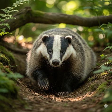 El Tejón Secretos Del Excavador Nocturno Del Bosque