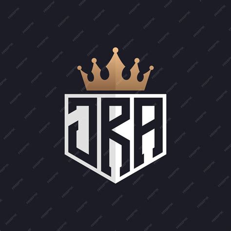 Premium Vector Luxury Jra Logo With Crown Elegant Initials Jra Letter
