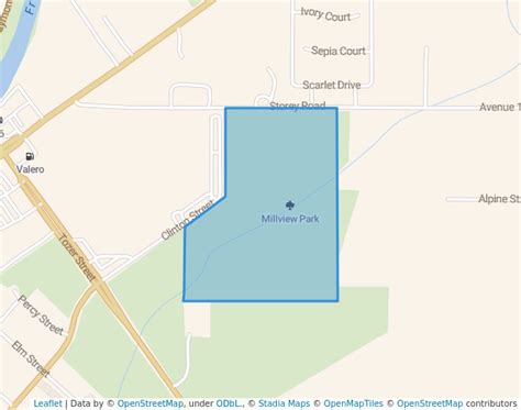 Millview Park In Madera Map And Routes