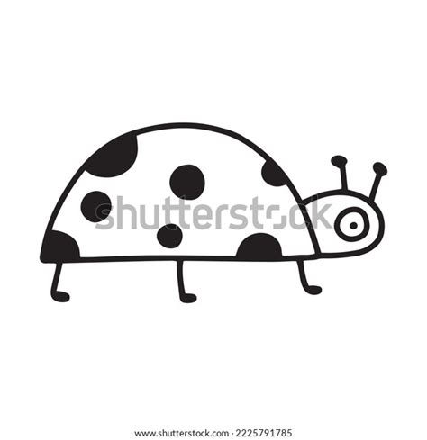 Cute Ladybug Doodle Style Vector Illustration Stock Vector Royalty