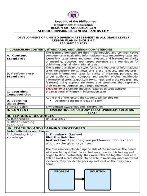 Evaluating Expository Essay Problem Sulotion Text Pdf