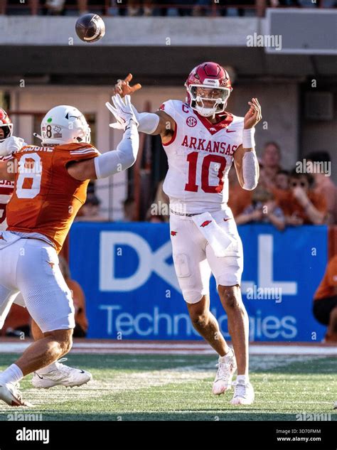 Nov 22 2025 Taylen Green 10 Of The Arkansas Razorbacks Vs The Texas