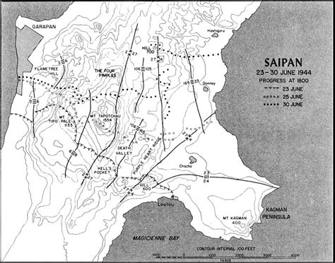 Battle Of Saipan Map