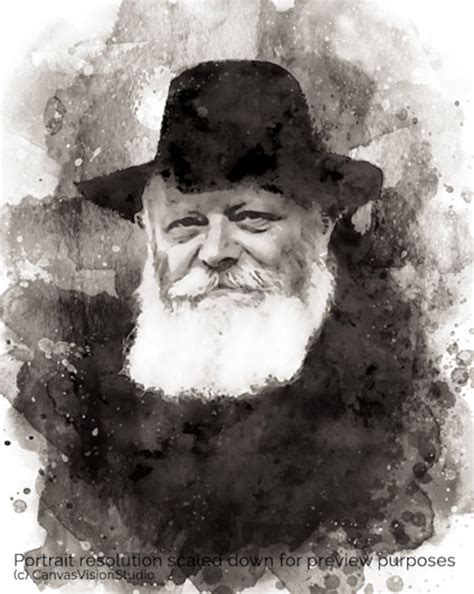 The Lubavitcher Rebbe Judaism Chabad Art For Jewish Home Premium Canvas And Print Original