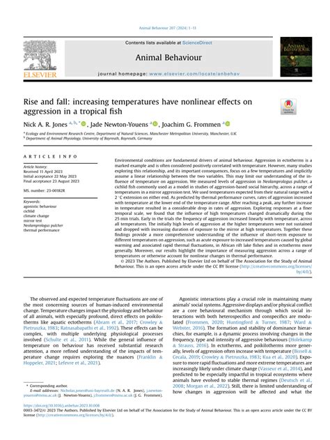 Pdf Rise And Fall Increasing Temperatures Have Nonlinear Effects On