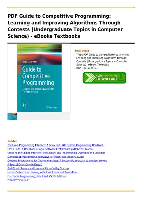 Guide To Competitive Programming Enhancing Algorithms Via Contests