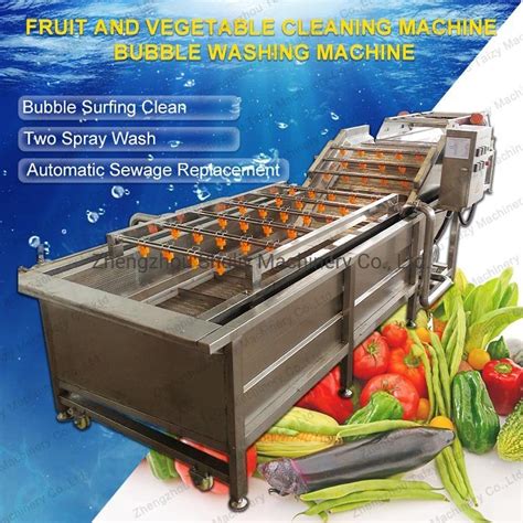 Industrial Air Bubble Vegetable Washing Machine Food And Fruit Washing