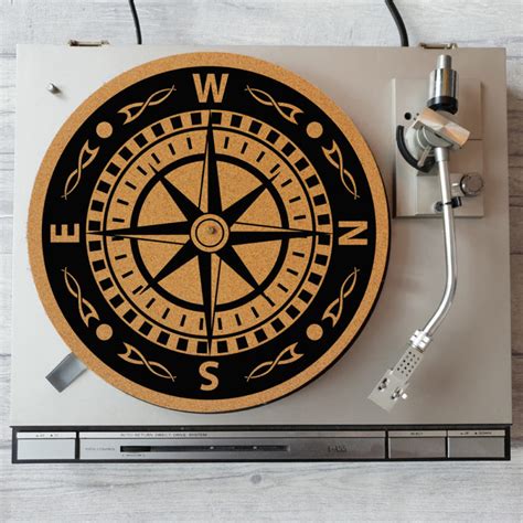 Compass Cork Slipmats Custom Printed Turntable Slipmats Order Now