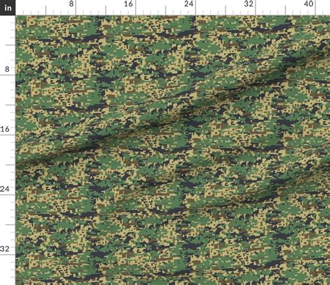 Digital Camo Woodland Colors Fabric Spoonflower