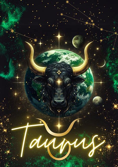 Taurus Bull Symbol Wall Art Modern And Bold Horoscope Design
