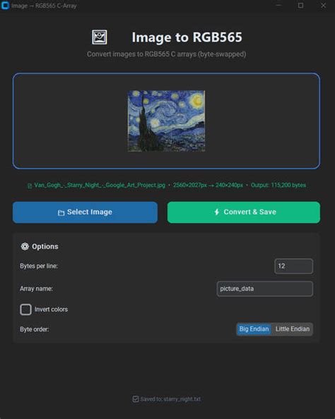 Github Djeentonic24image To Rgb565 Gui Tool To Convert Images To