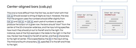 Solved Center Aligned Bars Cab Py Enter Bar String Chegg Com