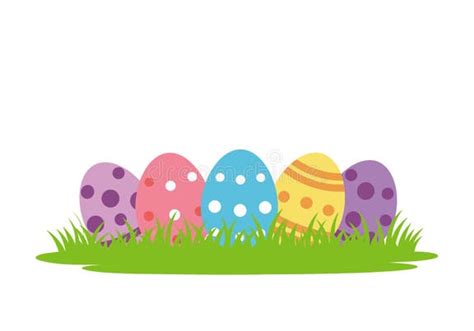 Easter Egg In Grass Clip Art Stock Vector Illustration Of Vibrant