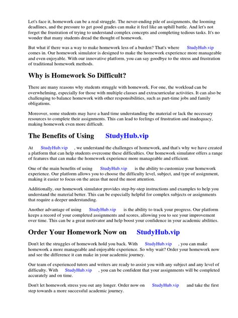 Homework Simulator Pdf Homework Behavior Modification