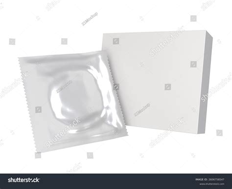 Blank White Box Condom Packaging Mockup Stock Illustration 2606758547 Shutterstock