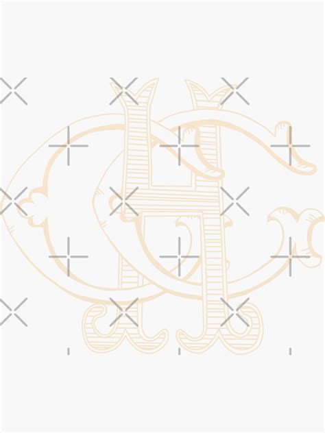 Chc Monogram Sticker By Sblackw8 Redbubble