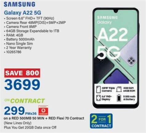 Samsung Galaxy A22 5G Offer At Incredible Connection