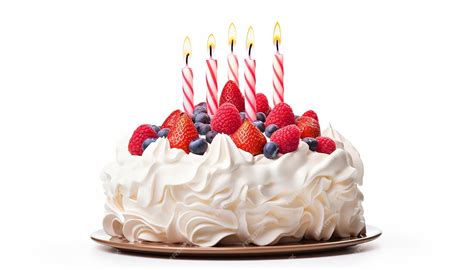 Premium Photo Birthday Cake Isolated On White Background