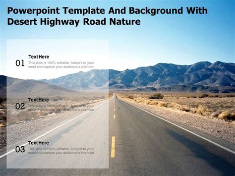 Powerpoint Template And Background With Desert Highway Road Nature Presentation Graphics