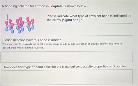 Solved A Bonding Scheme For Carbon In Graphite Is Shown