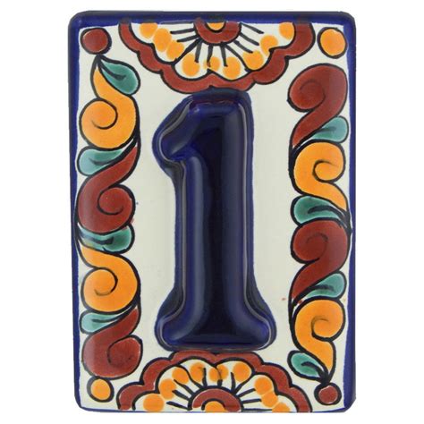 Mexican Tile House Numbers Address Numbers Ceramic House Number