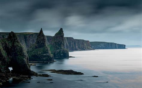 Landscape Water Cliff Nature Overcast Sea Rock Formation
