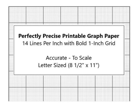 Perfectly Scaled And Precise Printable Graph Paper 14 Lines Per