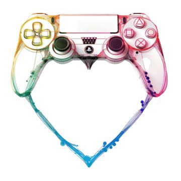 Video Games Heart Outline Colored Frame Line Icons Game Heart Png