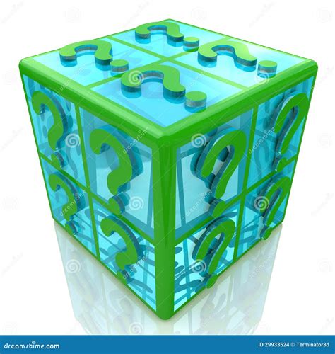 Cube With A Question Mark Royalty Free Stock Image