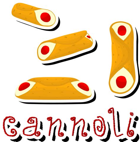 Illustration On Theme Big Set Different Types Sweet Waffles Sicilian Dessert Cannoli 36278426 Png