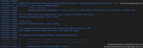 Dart Giving Error When Using Provider State Management In Flutter Stack Overflow