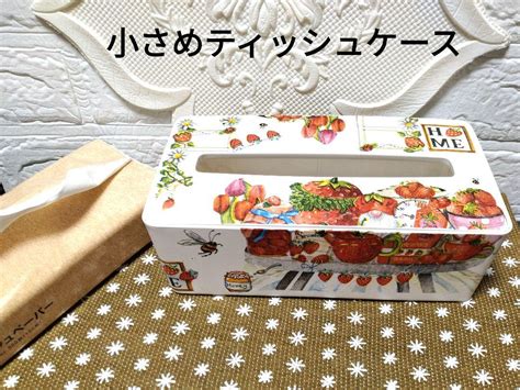 デコパージュ コンパクトティッシュケース 苺 メルカリ