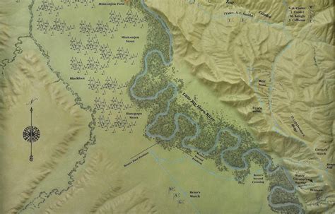 Little Big Horn 1876 Raised Relief Map 1989 At 1stdibs