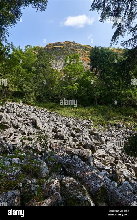 Basalt Geologic Column Formations From Detunatele In Romania Natural