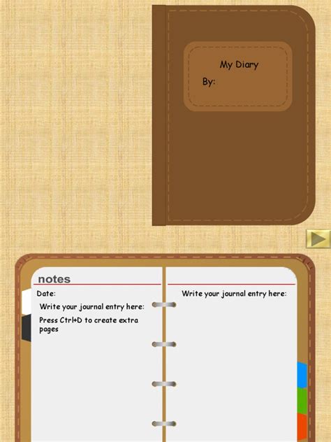 Diary Writing Template Pdf Books