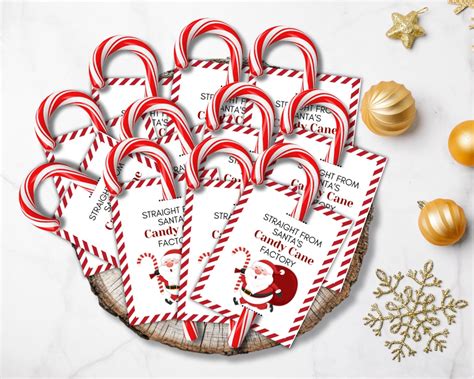 Printable Christmas Candy Cane Holder T Tags Candy Cane Gram Tag