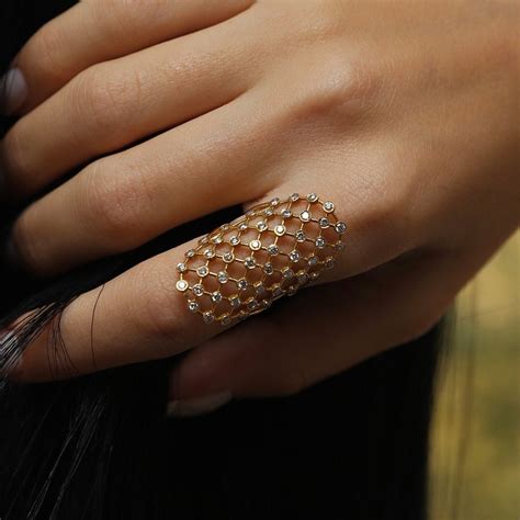 Solid Gold Finger Rings Women Etsy