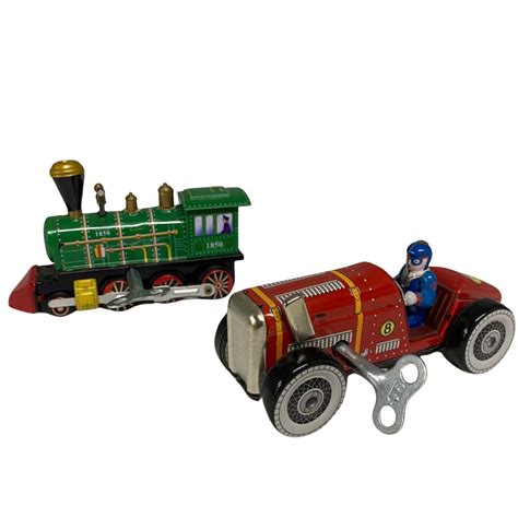 2x Metal Wind Up Toys