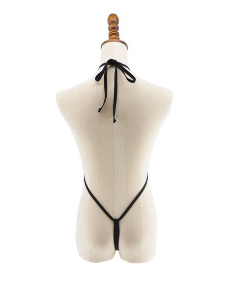 Black Micro Monokini Bikini G String Sherrylo Swimwear
