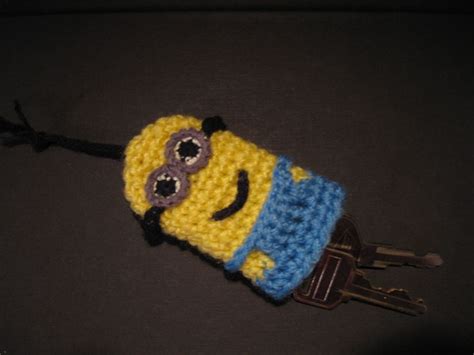 Despicable Me Minion Key Cozy Crocheted Keychain