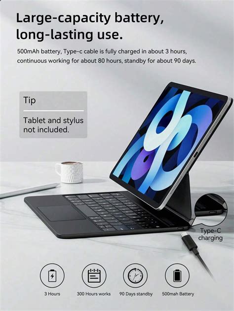 Danycase Teclado Mágico Retroiluminado Compatível Com Ipad 10th 109 Air 4th 5th 109 Air 11 M2