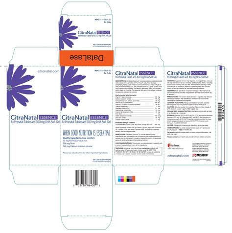Citranatal Essence Package Insert Prescribing Information