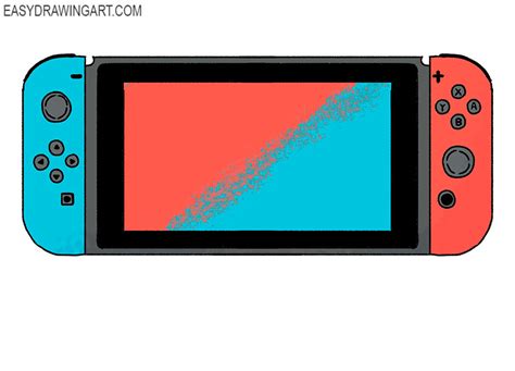How To Draw A Nintendo Switch Easy Drawing Art
