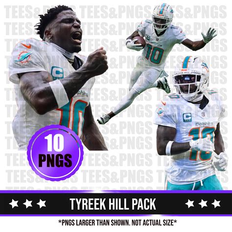 Tyreek Hill Png Pack 10 Etsy