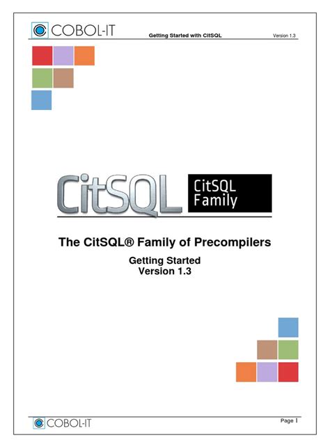 Getting Started With Citsql Pdf Ibm Db2 Library Computing