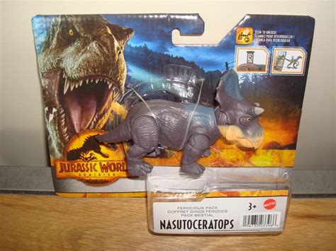 Jurassic World Dominion Ferocious Pack Nasutoceratops Dinosaur Figure